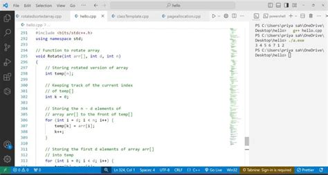 Day 2930 •rotated Array •insertion In Array Priya Sah