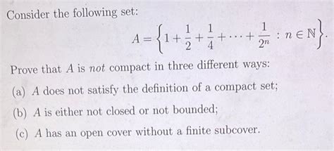 Solved This Is A Question Of Real Analysis The Definition