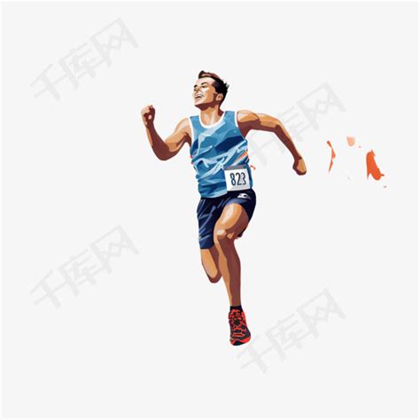 跑步者到达终点线素材图片免费下载 千库网