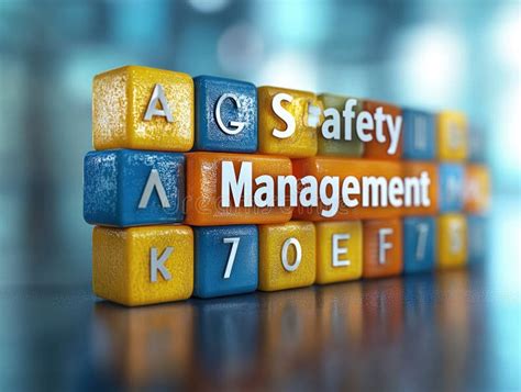 Safety Management 3d Text Stock Illustration Illustration Of Blue