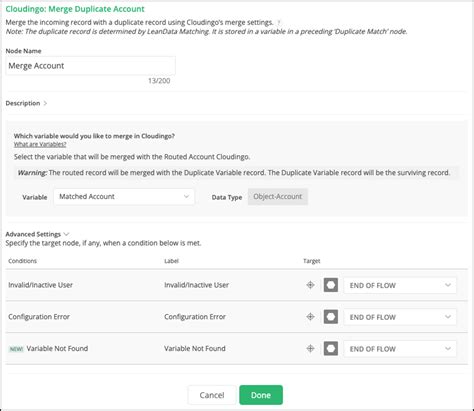 Cloudingo Merge Account Node Guide LeanData Help Center