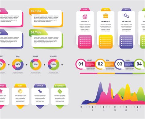 Infographic Gradient Template Elements Set Vector Art And Graphics