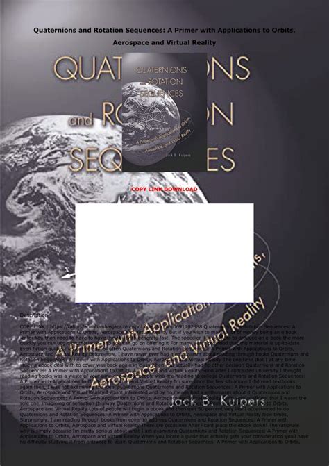 download book pdf quaternions and rotation sequences a primer with