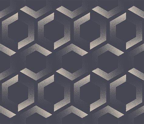Premium Vector Split Hexagons Modern Seamless Pattern Vector Dot Work