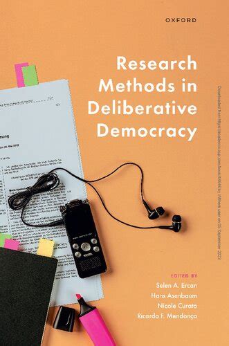 Research Methods In Deliberative Democracy Pdf Epub Version Controses Store