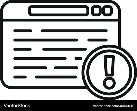 Online Fraud Icon Outline Hacker Error Royalty Free Vector