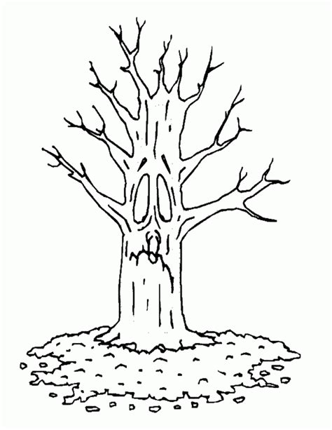 Bare Tree Outline Coloring Page Coloring Pages