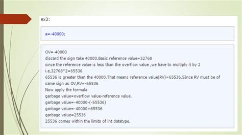 Calculating Garbage Value In Case Of Overflow Ppt