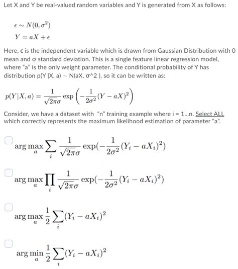 Solved Let X And Y Be Real Valued Random Variables And Y Is