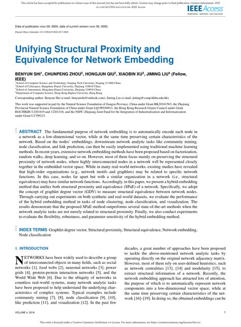 pdf unifying structural proximity and equivalence for network embedding