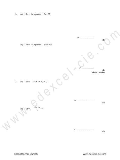 Solving Linear Equations 1 Pdf Algebra Mathematical Objects