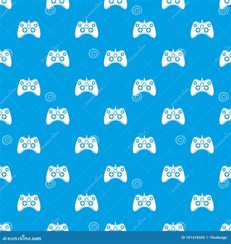 Video Game Controller Pattern Seamless Blue Stock Vector Illustration Of Gamer Leisure 101478593