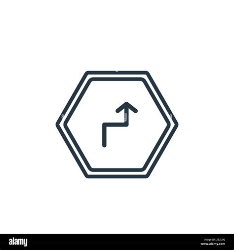 Curves Ahead Outline Vector Icon Thin Line Black Curves Ahead Icon Flat Vector Simple Element