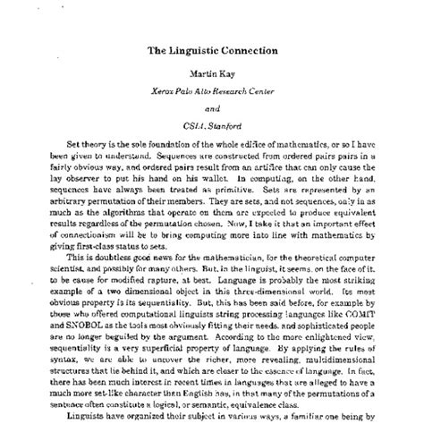 The Linguistic Connection Acl Anthology