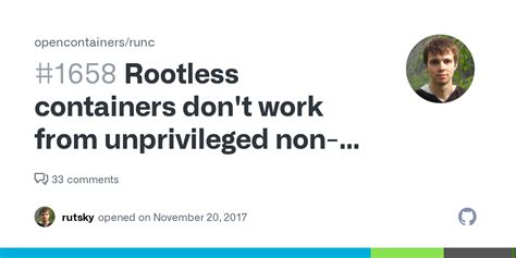 Rootless Containers Dont Work From Unprivileged Non Root Docker Container Operation Not