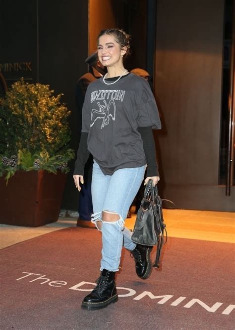 ADDISON RAE In Ripped Denim Out In New York HawtCelebs