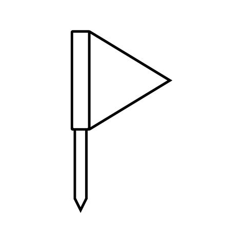 Flag Red Pointer Map Location Line Icon Vector Illustration Vector Art At Vecteezy