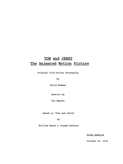 Tom And Jerry Script 7 Pdf