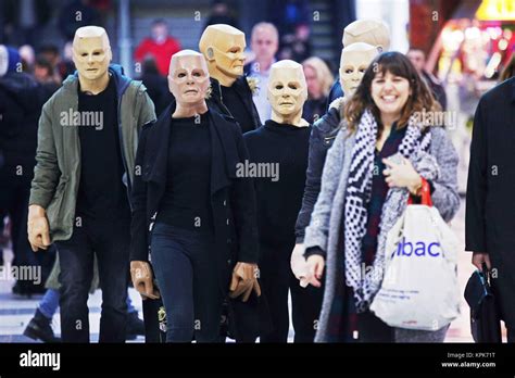 Red Dwarf Fans Dressed As The Character Kryten At A Special Screening Of The Final Episode Of