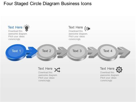 Bo Four Staged Circle Diagram Business Icons Powerpoint Template Slide Presentation PowerPoint
