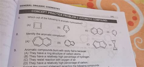 Identify The Aromatic Compound Filo