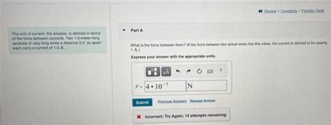 Solved Review Constants Periodic Table Part A The Unit Of Chegg Com
