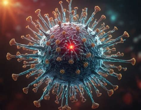 Illustration Of A Virus Macro Closeup View Stock Illustration Illustration Of Biological