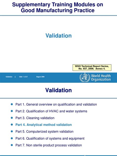 Validation Part4 Analytical Method Pdf Accuracy And Precision Verification And Validation