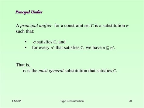 Cs5205 Foundation In Programming Languages Type Reconstruction Ppt