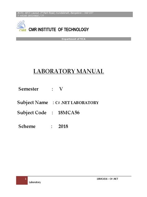 Cnet Lab Manual Pdf C Sharp Programming Language Class