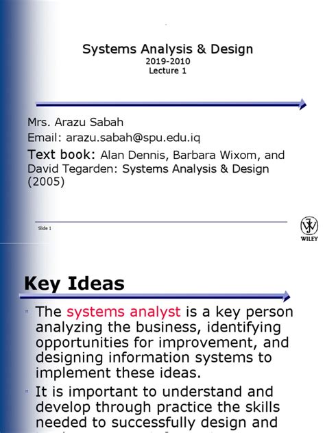 System Analysis And Design Lecture 1 1 Pdf Software Prototyping