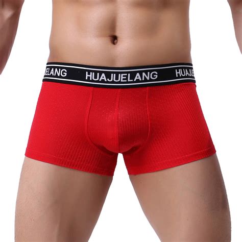 B91xz Hanes Boxer Briefs For Men Cotton Stretch Underwear For Men Red
