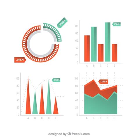 Gráficos Estadísticos Infográficas Vector Gratis