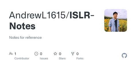 Github Andrewl1615islr Notes Notes For Reference