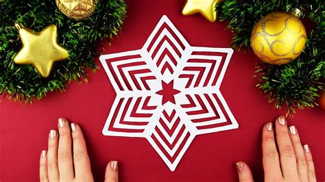 Как сделать новогоднюю снежинку легко и просто из бумаги А4 Новогодние поделки Youtube