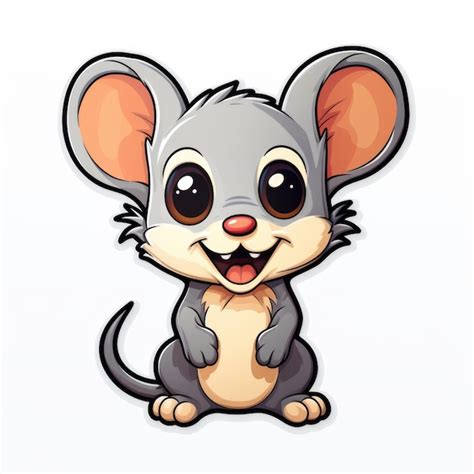 Premium Ai Image Mouse Pup Sticker Generative Ai