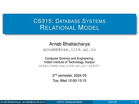Lec1 Relational Model Databases Computer Sciencepdf