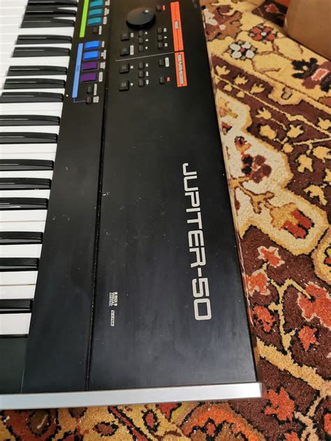 Vintage Roland Jupiter 50 Polyphonic Digital Subtractive Synthesiser Keyboard
