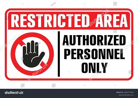Authorized Personnel Only Sign Caution Authorized Vehicles And