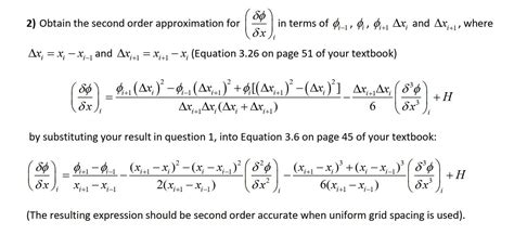 Solved Obtain The Second Order