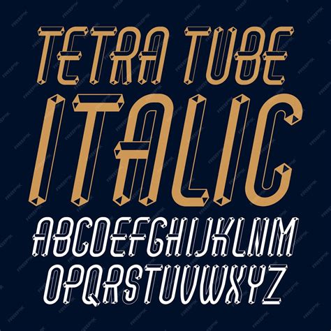 벡터 유행 현대 자본 대문자 알파벳 문자 Abc 컬렉션 이탤릭체를 압축한 글꼴과 달리 A부터 Z까지의 스크립트를 사용하여 로고를 생성할 수 있습니다 차원 테트라
