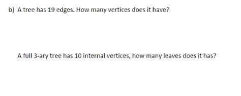 Solved Please Show How You Get Your Answerb ﻿a Tree Has 19
