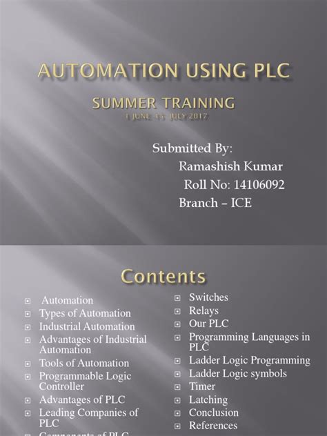 Automation Using Plc Pdf Programmable Logic Controller Automation