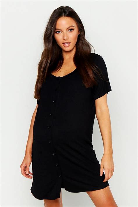 Maternity Button Front Nightgown Boohoo Usa