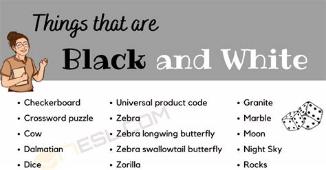 48 Interesting Things That Are Black And White • 7esl