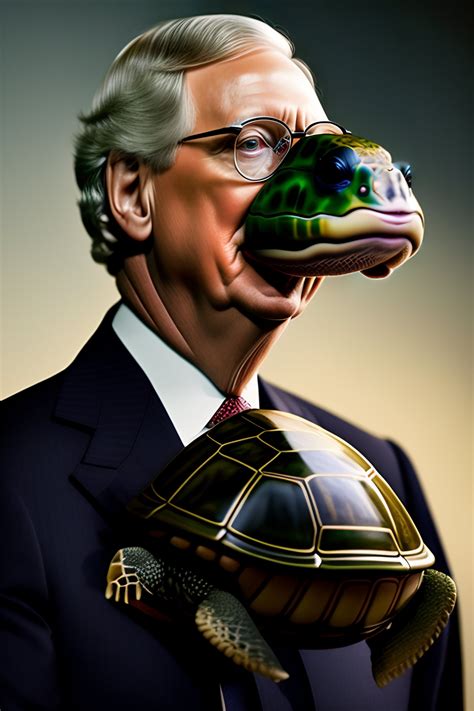 Lexica Portrait Of Mitch Mcconnell Wearing A Turtle Shell