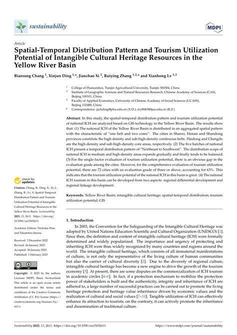 Pdf Spatial Temporal Distribution Pattern And Tourism Utilization