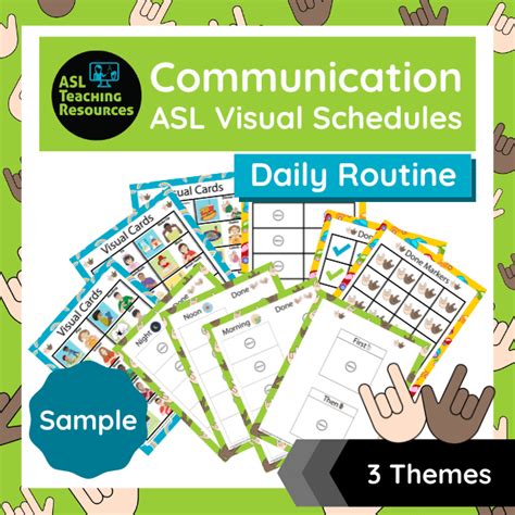 Daily Routines In ASL Sample ASL Teaching Resources