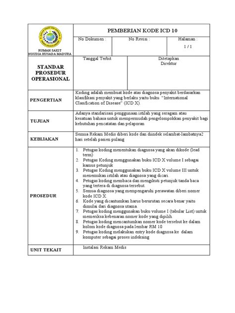 Icd10 Koding Diagnosa Pdf