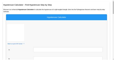 Hypotenuse Calculator Find Hypotenuse Step By Step